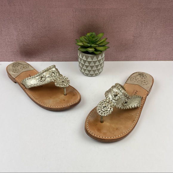 Palm Beach Sandals | Shoes | Palm Beach Sandals Gold Women Size 8 Made ...